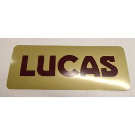 LUCAS BATTERY DECAL - Brown and Gammons