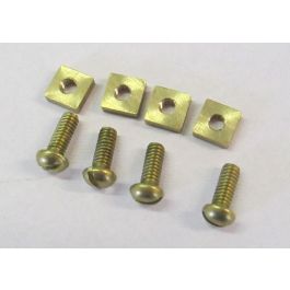 BRASS SCREW & NUT Set of 4 - Brown and Gammons