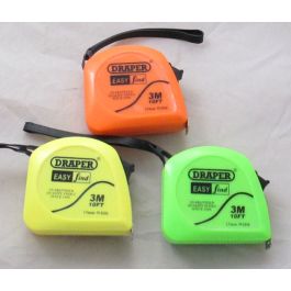 Draper Tape measure easy find (assorted colours) - Brown and Gammons